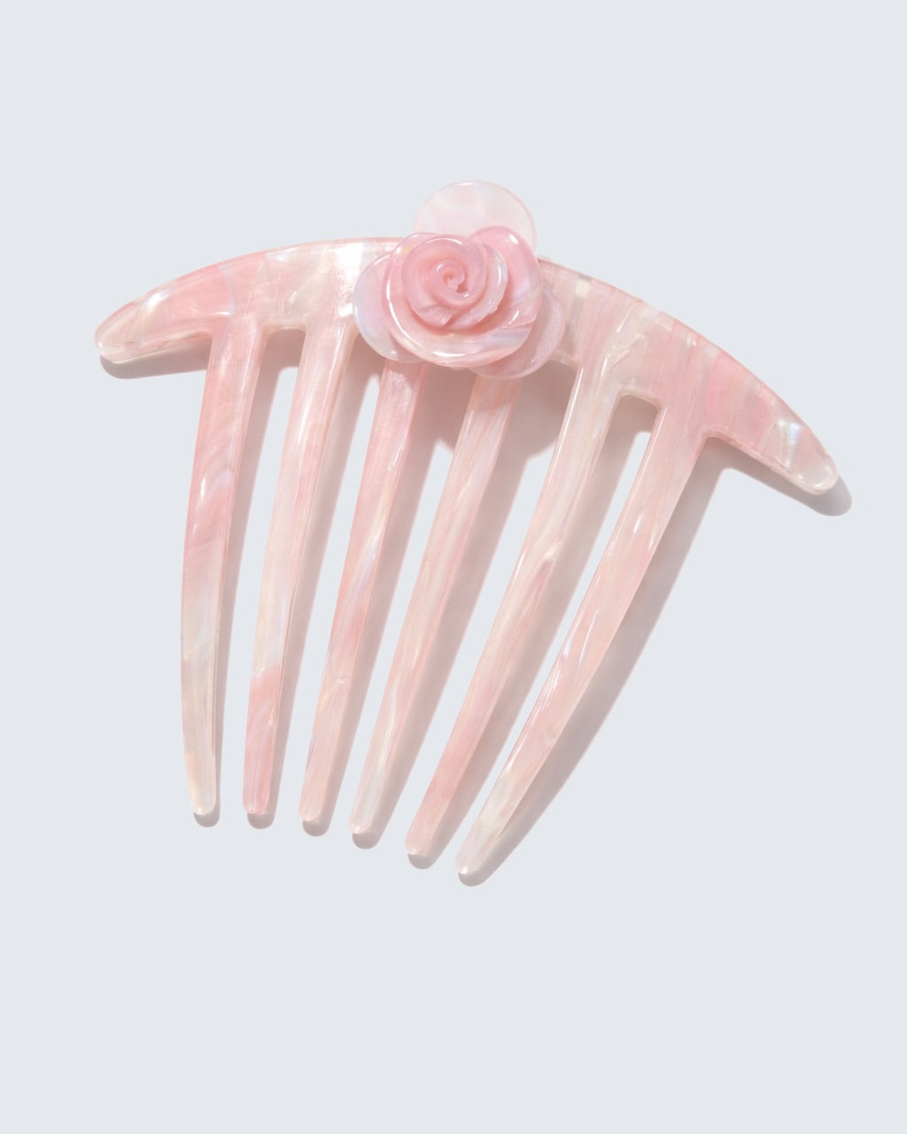 French Twist Hair Comb Clip | Baby Pink | Franse haarkam met decoratie