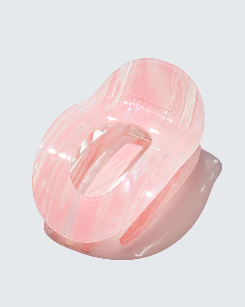 Large Flat Claw Hair Clip | Baby Pink | Elegante platte haarklem